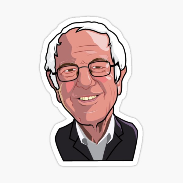 "Cartoon Bernie" Sticker by BernedMyToast | Redbubble