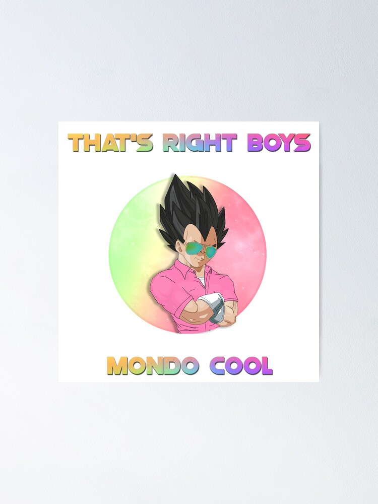 "Dragon Ball - Vegeta - Mondo Cool" Poster by IdiotIncarnate | Redbubble