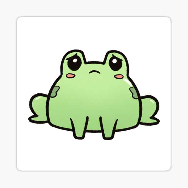 "Sad Frog Cartoon Sticker" Sticker by KatDrawsNow | Redbubble