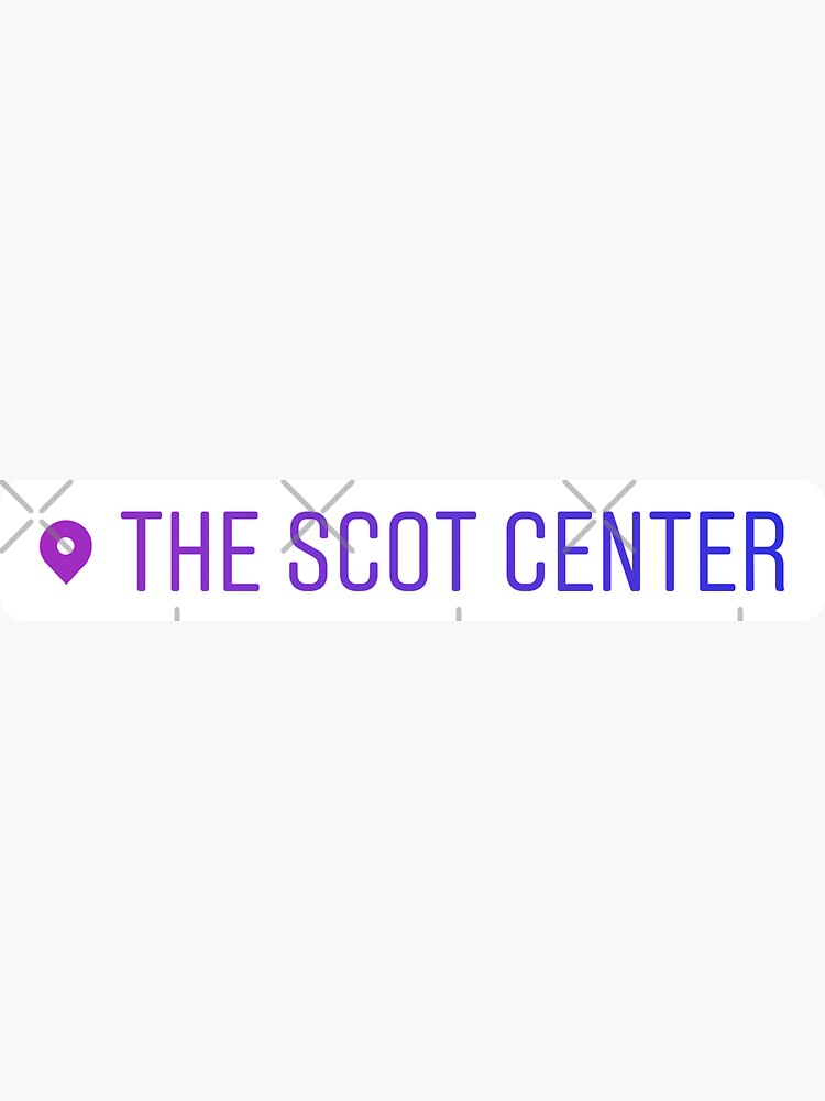 "Wooster Scot Center Location Tag" Sticker by zsemersky | Redbubble