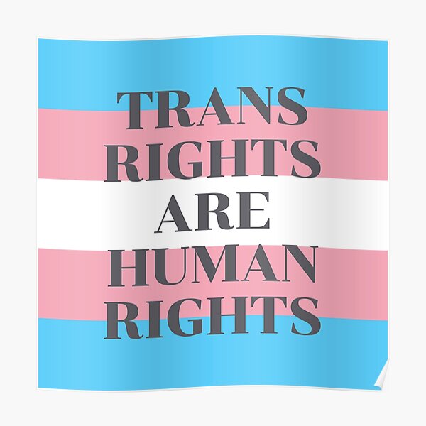 Póster «Los derechos trans son derechos humanos - Bandera trans» de ...