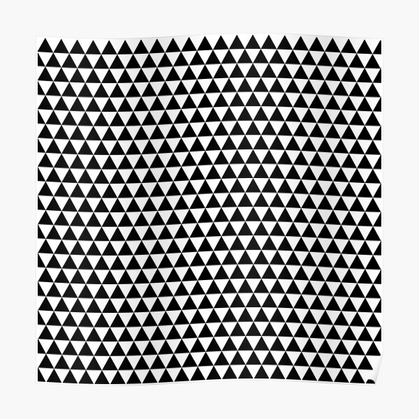 "Triangles black and white" Poster for Sale by Dekwreckers | Redbubble