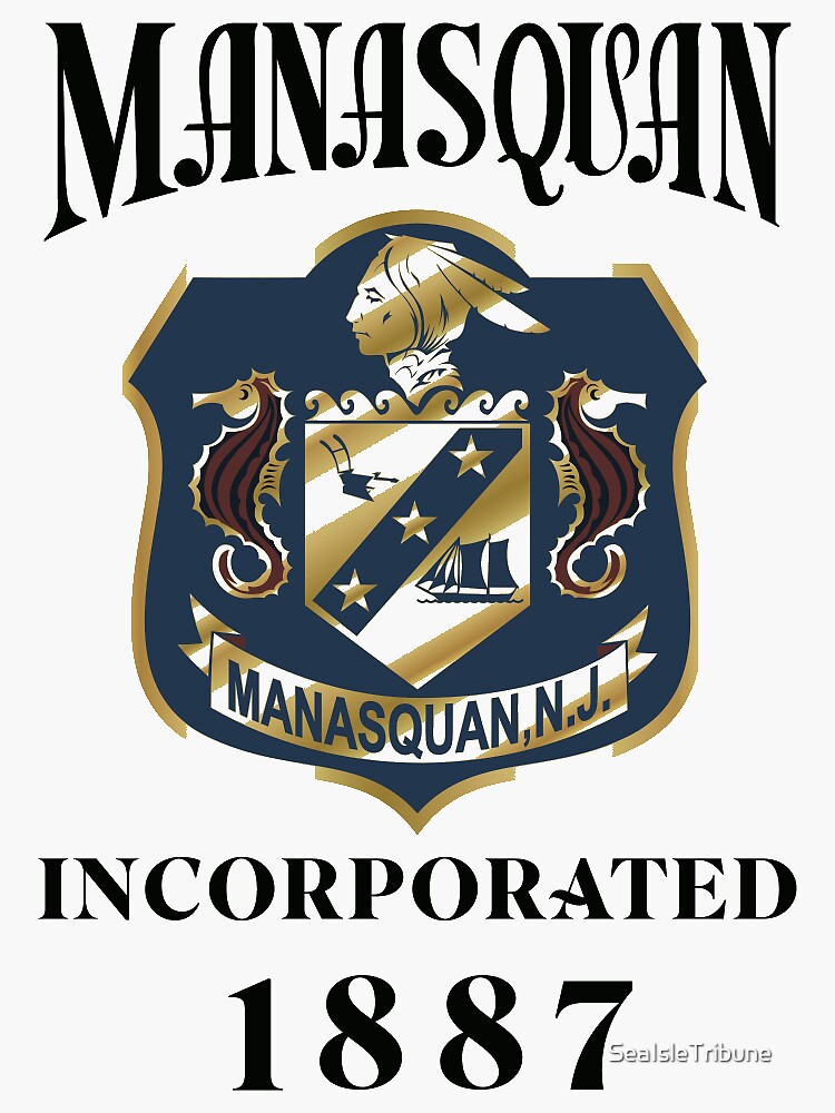 "Manasquan " Sticker for Sale by SeaIsleTribune | Redbubble