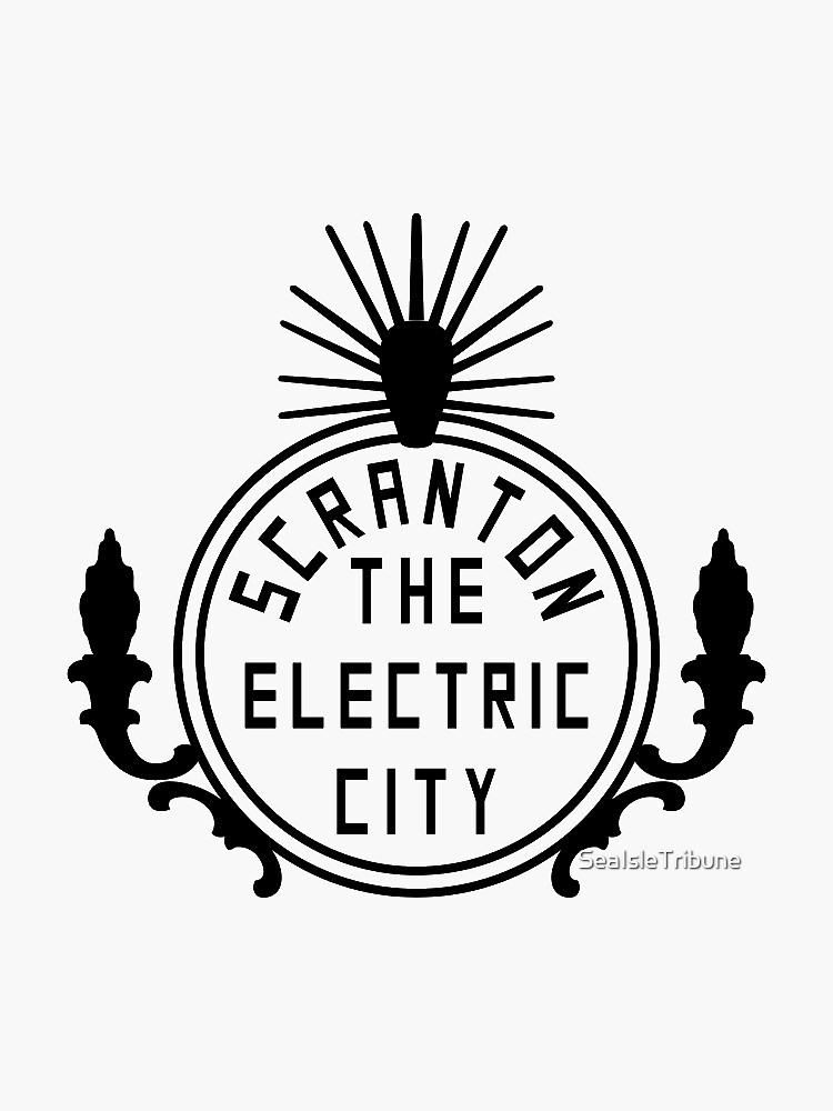 "Scranton Electric City" Sticker for Sale by SeaIsleTribune | Redbubble