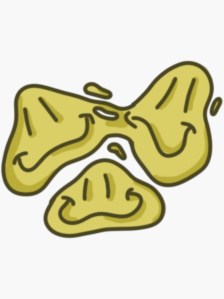 "Smiley Yellow Blobs" Sticker for Sale by redribbon3 | Redbubble