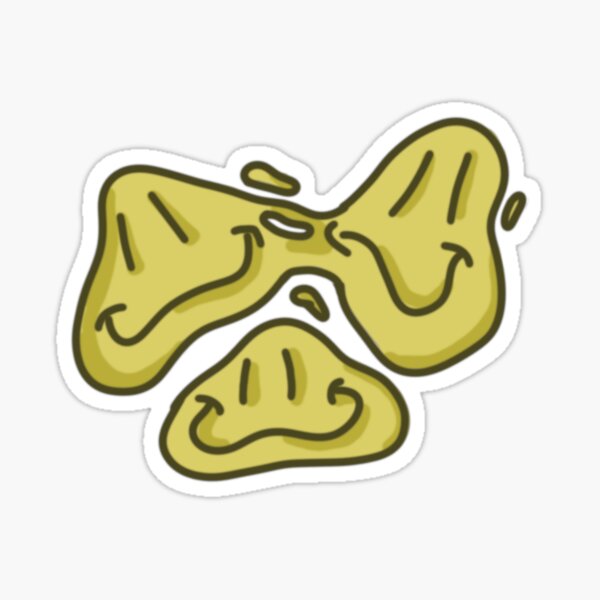 "Smiley Yellow Blobs" Sticker for Sale by redribbon3 | Redbubble
