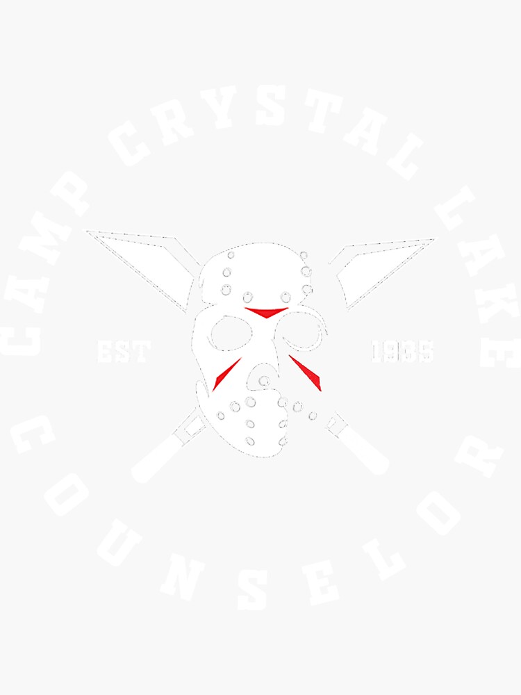 "Jason Camp Crystal Lake est 1935" Sticker by Johnrobert473 | Redbubble