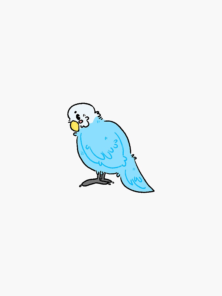 "Cute budgie sticker" Sticker by mintsbits | Redbubble