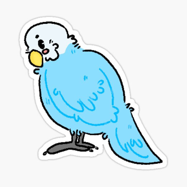 "Cute budgie sticker" Sticker by mintsbits | Redbubble