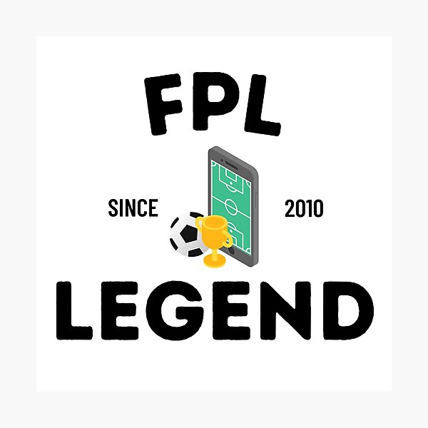 Lámina fotográfica «Leyenda de FPL desde 2010 diseño de contraste negro ...