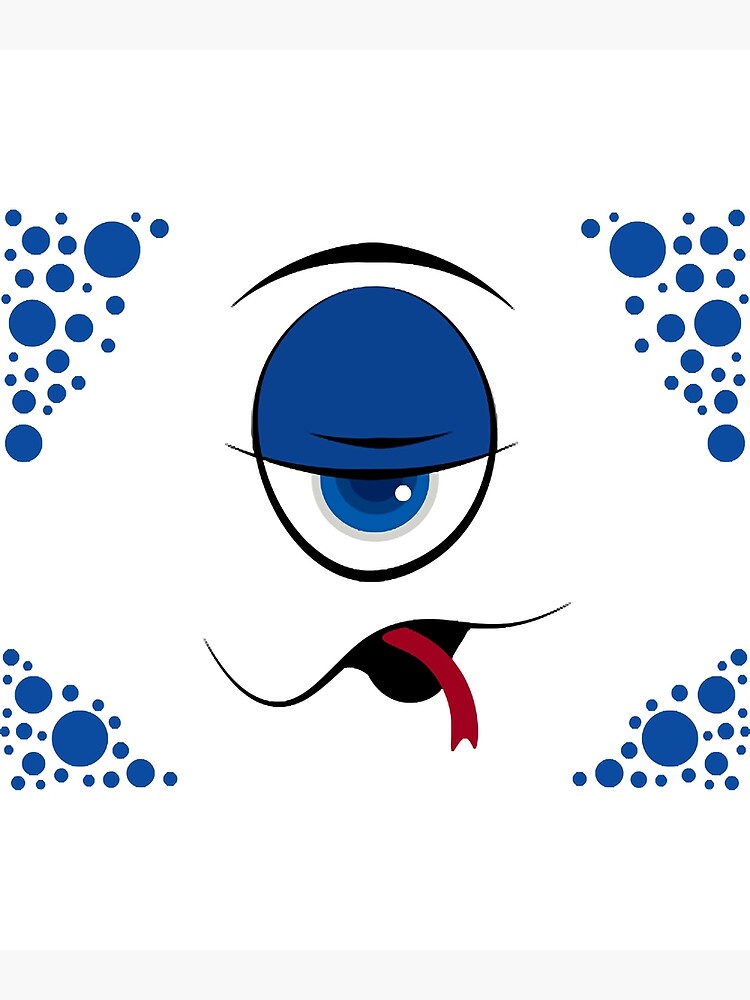 "Cartoon one eyed face" Art Print by IshiSamara | Redbubble