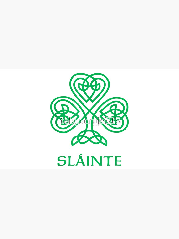 "Slainte Celtic Knot Irish Shamrock Green Shamrock" Cap for Sale by ...