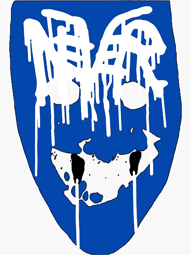 "Bladee Drain Gang NeVeR Shield Gang logo" Sticker by lorettabowl523 ...