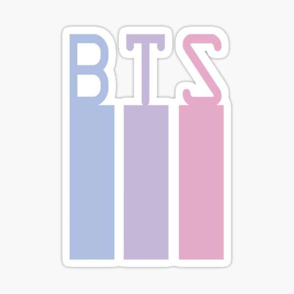 "BTS logo" Sticker by lorettabowl523 | Redbubble