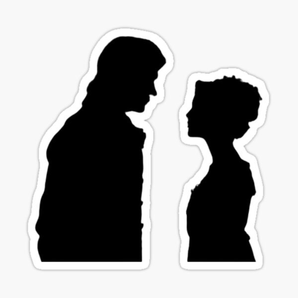 "Elizabeth and Darcy Silhouette" Sticker by rachwoz14 | Redbubble