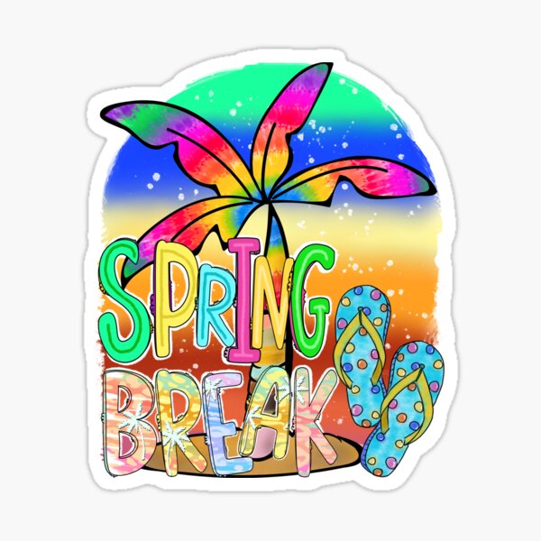 "Spring Break, Summer Vibes" Sticker by dalypdesign | Redbubble