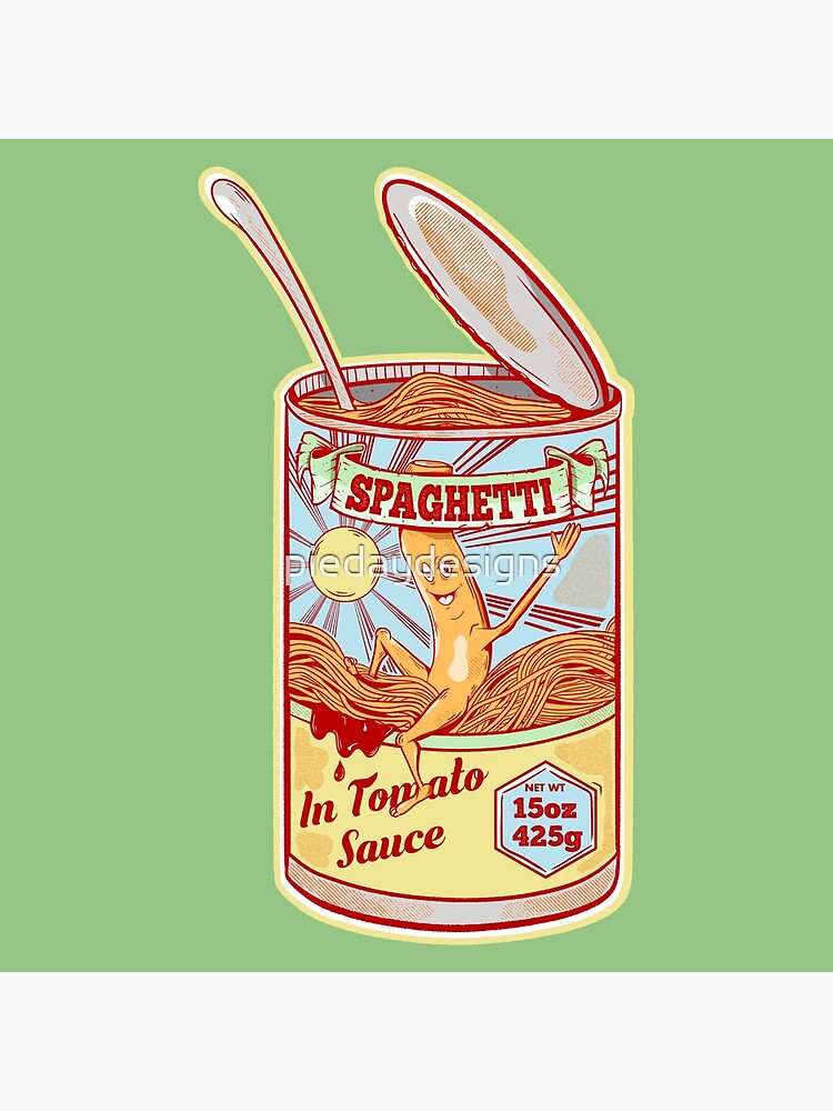 "Spaghetti Tin" Poster for Sale by piedaydesigns | Redbubble