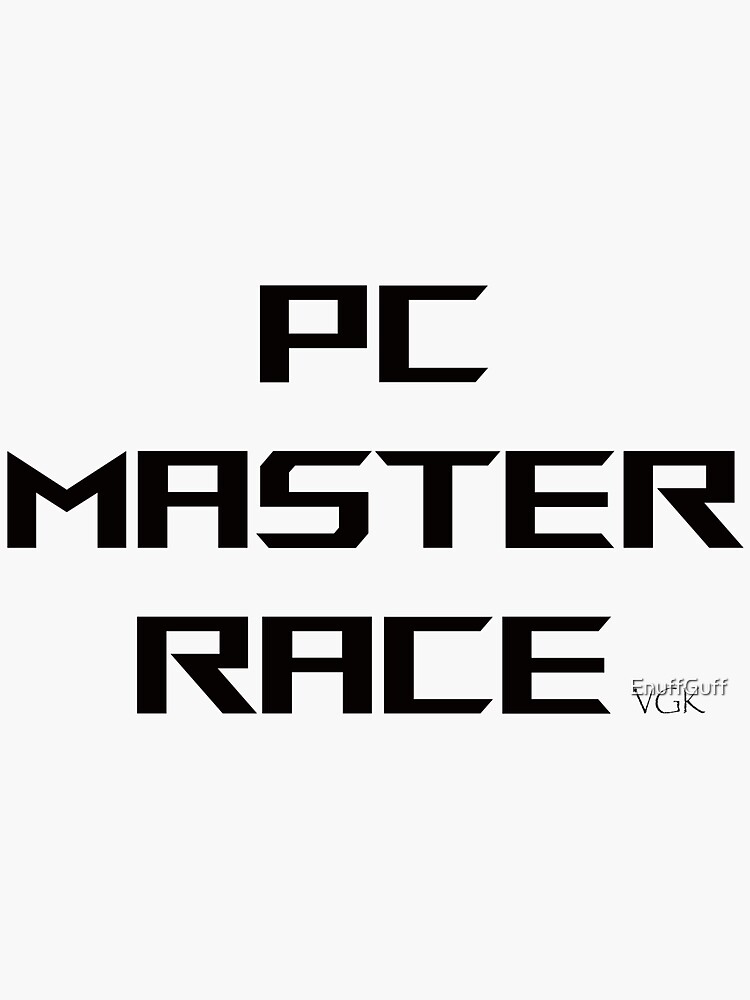 "PC Master Race!" Sticker for Sale by EnuffGuff | Redbubble