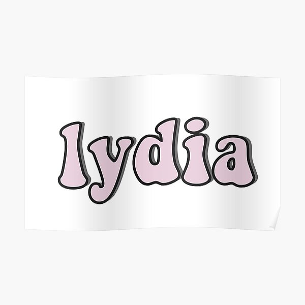 "Lydia Custom Name Sticker" Poster for Sale by maddy9co | Redbubble
