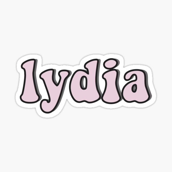 "Lydia Custom Name Sticker" Sticker by maddy9co | Redbubble