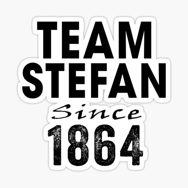 "Logo team stefan black vintage" Sticker by LeonLinda3 | Redbubble