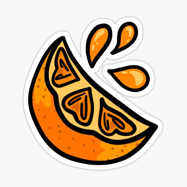 "Simple Orange Cartoon" Sticker by TripleCherry | Redbubble