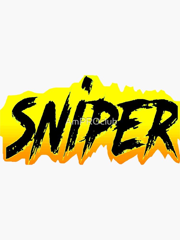 "Sniper word " Sticker by AmPROclub | Redbubble