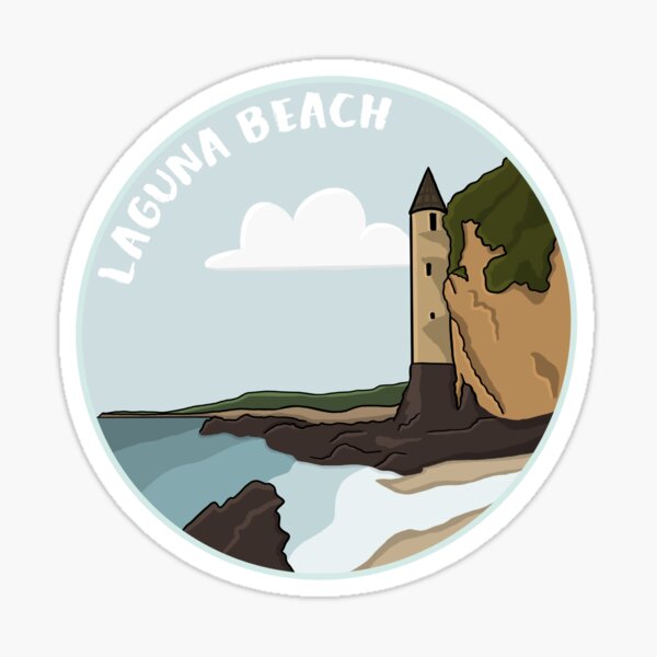"Laguna Beach" Sticker for Sale by daniella-doodle | Redbubble