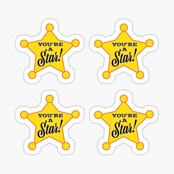 "You're A Star Sticker Sheet — Flat look" Sticker by KTSubz | Redbubble