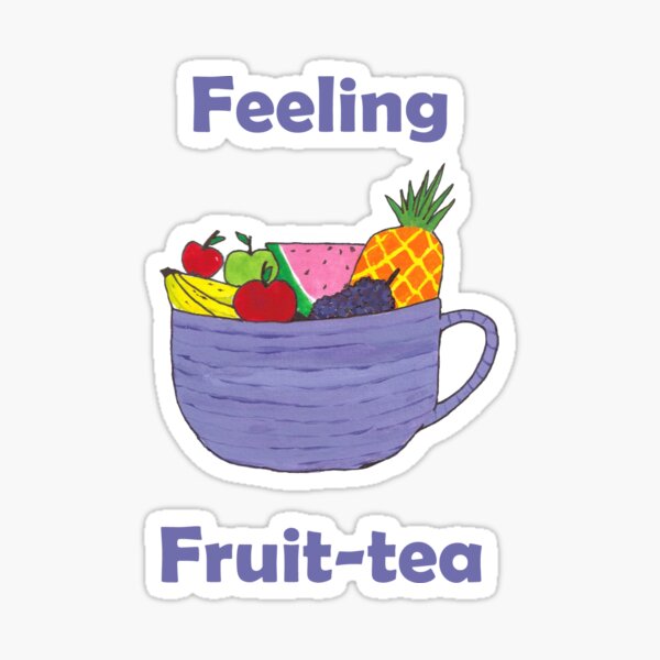 "Feeling fruit-tea" Sticker by Koala-Tea-Puns | Redbubble