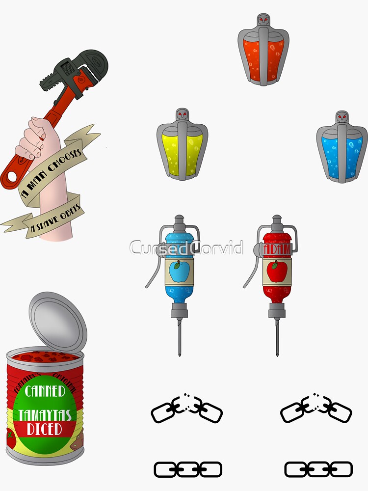 "Bioshock stickers sheets(REMASTERED)" Sticker by CursedCorvid | Redbubble