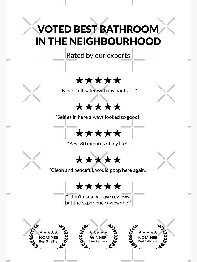 "5 Star Toilet Rating" Poster for Sale by Avesix- | Redbubble
