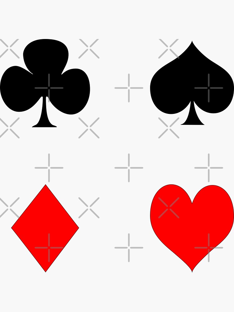 "Standard Card Deck Suite Sticker Sheet — Flat Look" Sticker by KTSubz ...