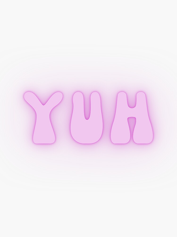 "Yuh Pink Glow" Sticker by toadsforall | Redbubble