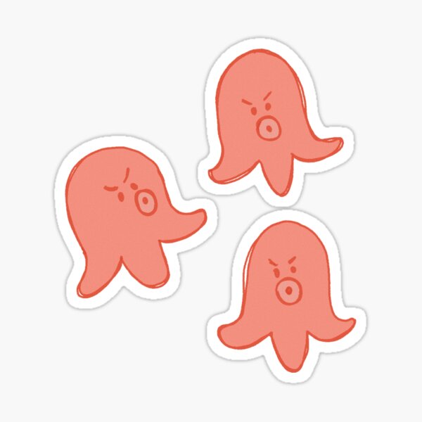 "Angry Tako - angry octopus" Sticker by itsjistudio | Redbubble