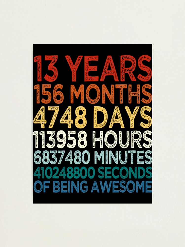 Impression photo « 13 ans d'anniversaire, 13e anniversaire, treize ans ...