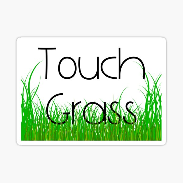 "Touch Grass" Sticker for Sale by toadsforall | Redbubble