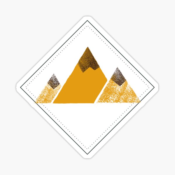 "minimalist mountains" Sticker by DianaBrunner | Redbubble