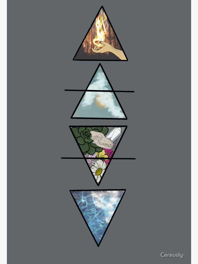 "The four elements " Sticker by Cereusly- | Redbubble