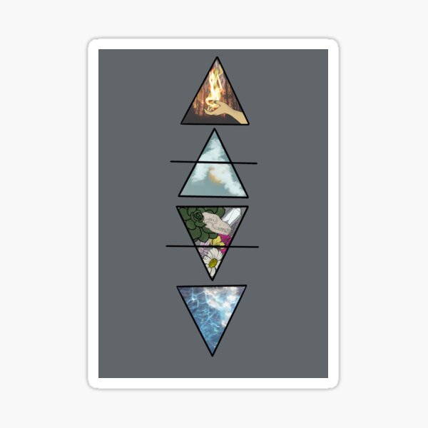 "The four elements " Sticker by Cereusly- | Redbubble