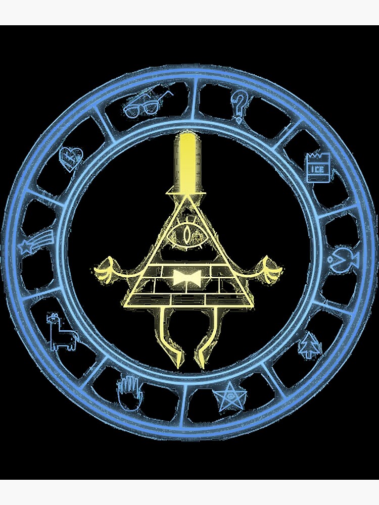 Illuminated Bill Cipher's Wheel Premium Matte Vertical Poster sold by ...