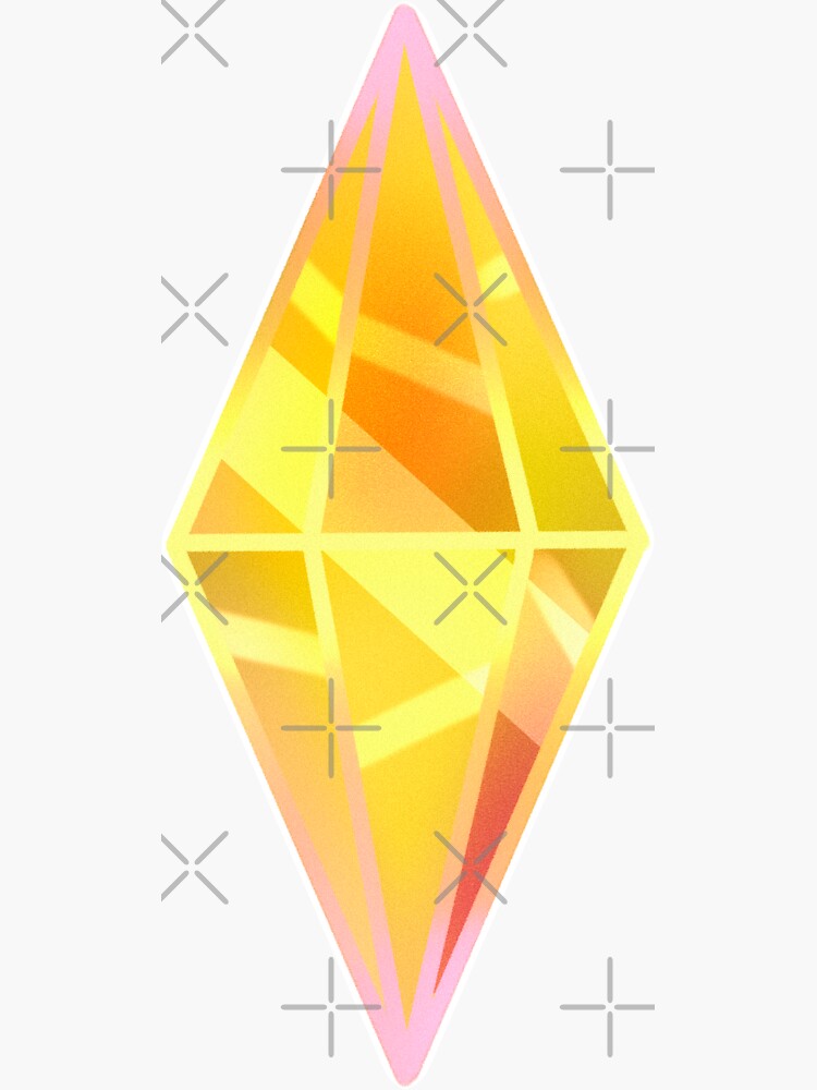 "Yellow plumbob sims 4 " Sticker for Sale by feannaart | Redbubble