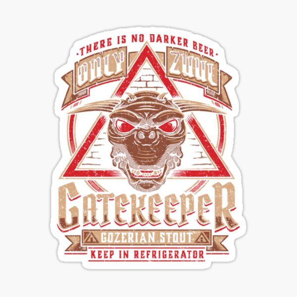 "Gatekeeper Gozerian Stout" Sticker by MaxiZukuki | Redbubble
