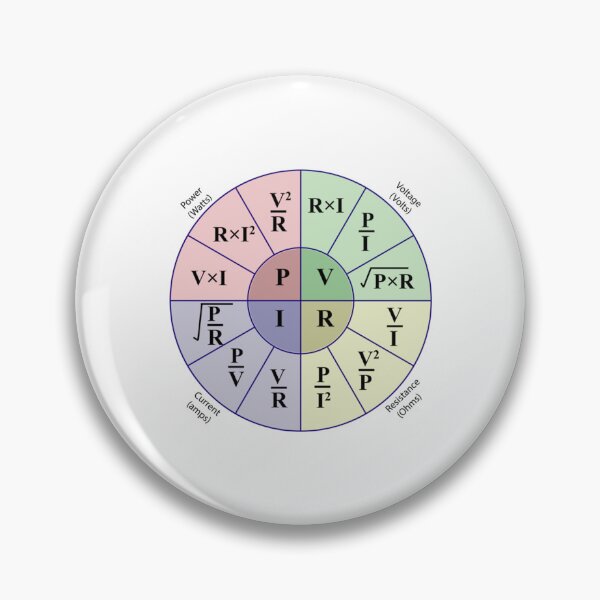"Stickers of Ohms Law Calculator Electrical Power formula wheel for ...