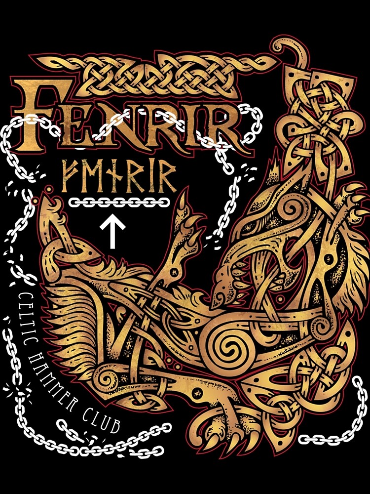 Lámina artística «Fenrir Ragnarok Viking Monstruo Lobo» de VinnieAuer ...