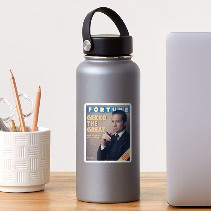";Gordon Gekko Fortune Magazine poster" Sticker for Sale by ...