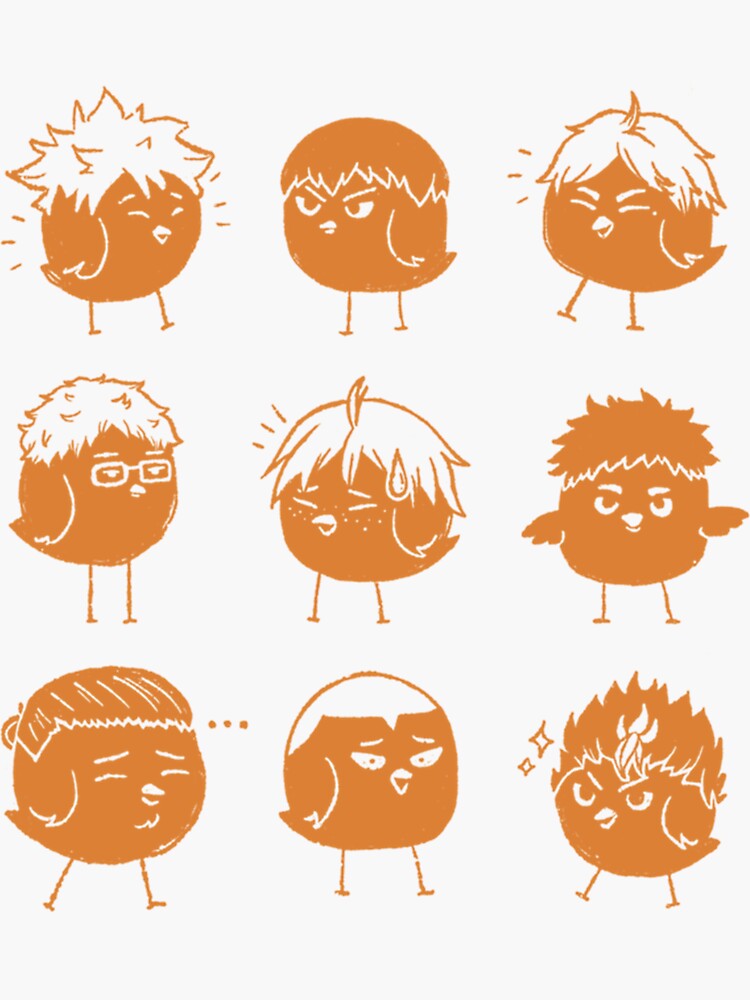 "Haikyuu! icons Karasuno Crows ver. 1 Classic ." Sticker by ...