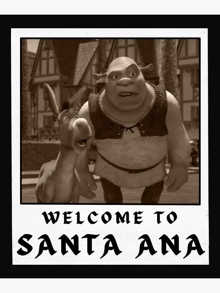 "Shrek and Donkey Welcome to Santa Ana Funny Meme Duloc Polaroid Parody ...