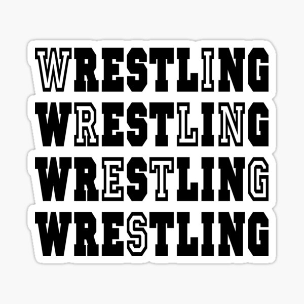 "Wrestling WORD" Sticker for Sale by Jamaika-Vuppir | Redbubble