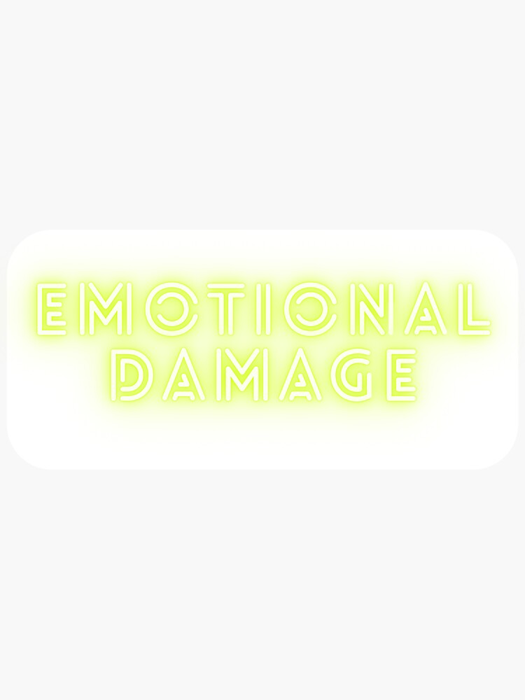 "Emotional Damage " Sticker by toadsforall | Redbubble
